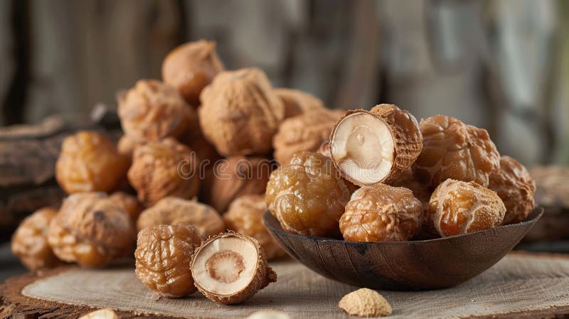 Candlenut Also Known As Kemiri Stock Illustration - Illustration of ...