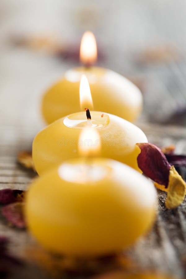 Massage roller and candles stock photo. Image of beauty - 28917038