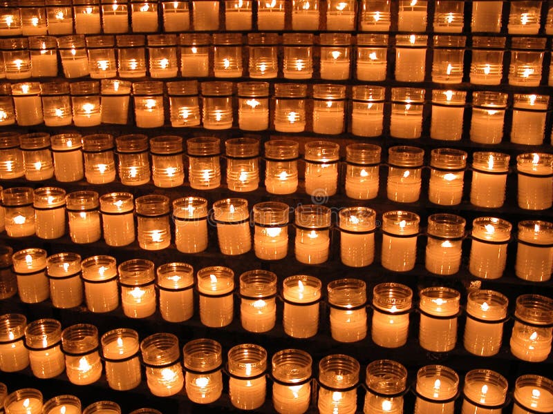 Candles stock image. Image of flame, prayer, light, grotto - 38294331