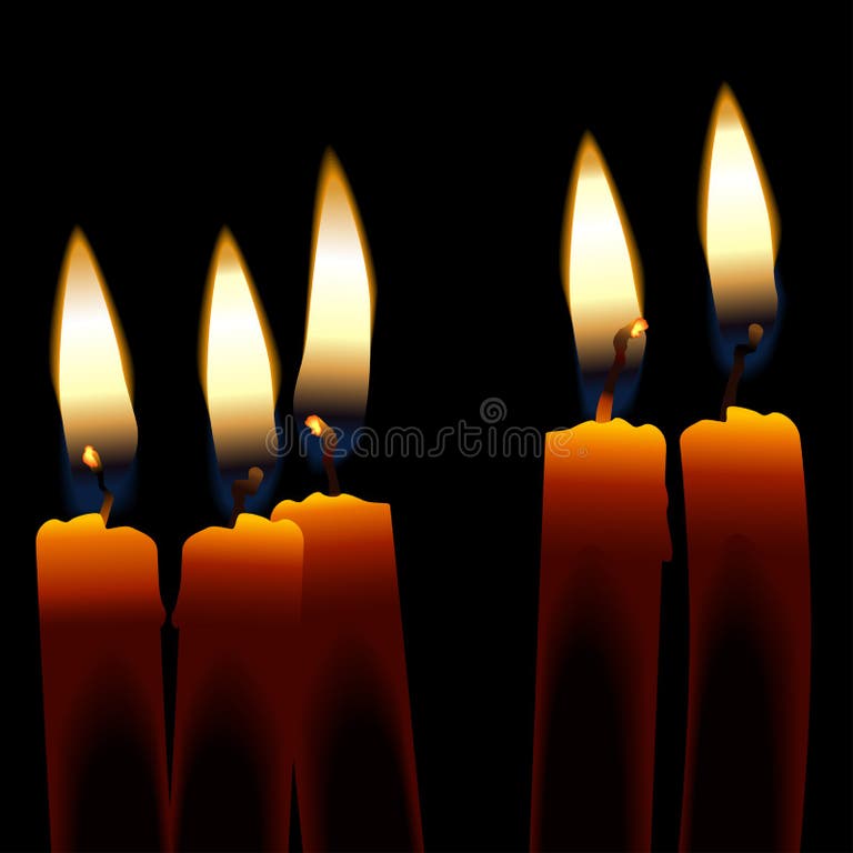 Four Candles White Background Stock Illustrations – 1,579 Four Candles ...