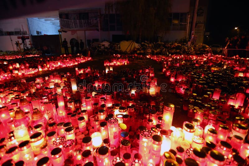 Candles at Colectiv Club in Bucharest, Romania Editorial Image - Image ...