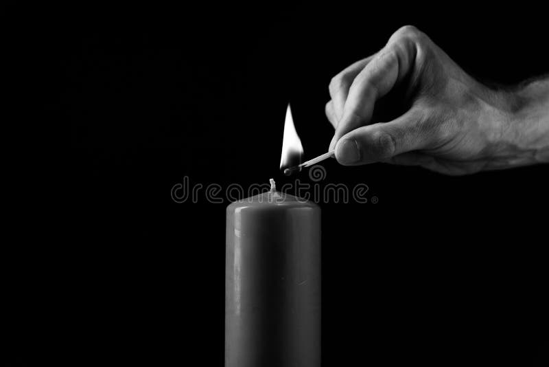 Candles with Fire and Smoke Stock Image - Image of fire, praying: 119550591