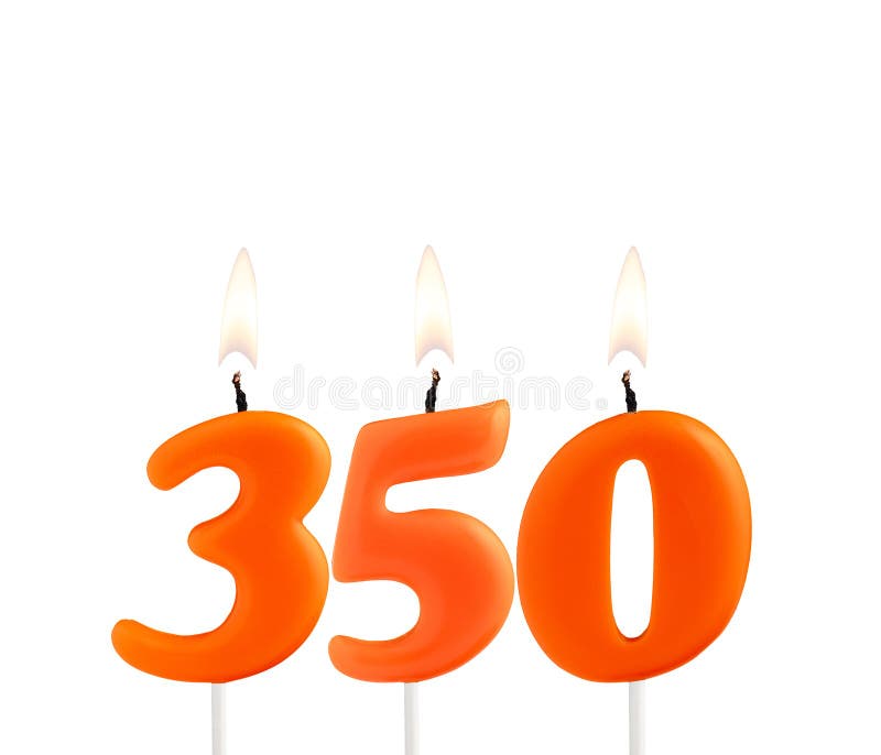 Candles Forming the Number 350 - Number of Followers or Views Stock ...