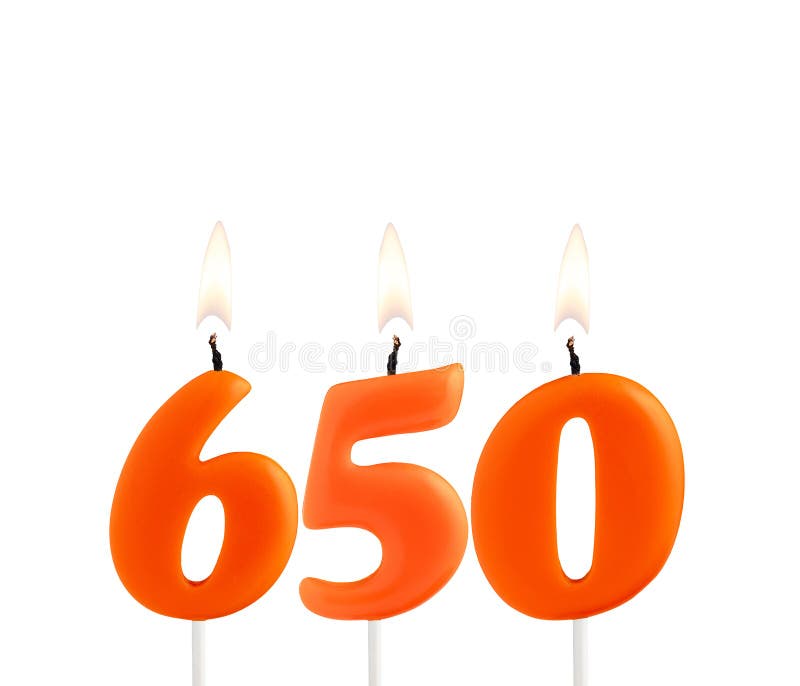 Candles Forming Number 650 Views Followers Stock Photos - Free ...