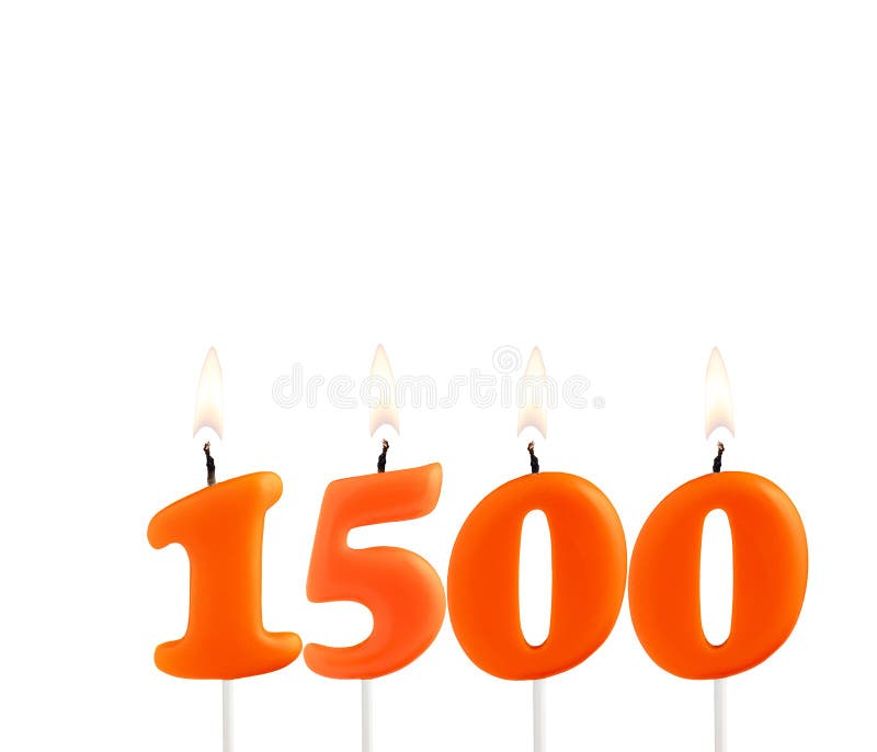 Candles Forming Number 1500 Followers Views Stock Photos - Free ...