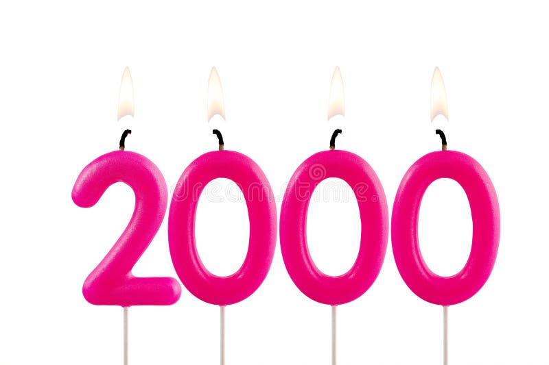 Candles Forming the Number 2000 - White Background Stock Illustration ...