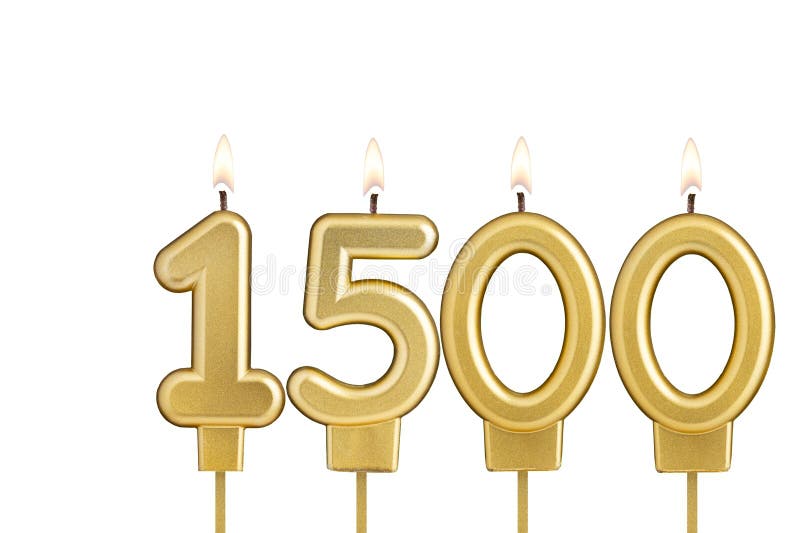 Candles Forming the Number 1500 - White Background Stock Illustration ...