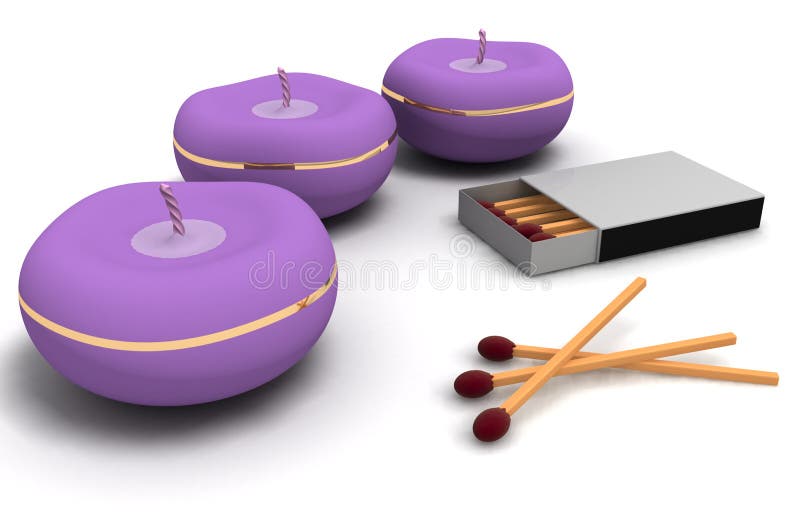 Candles and matches stock illustration. Illustration of concept - 21697526