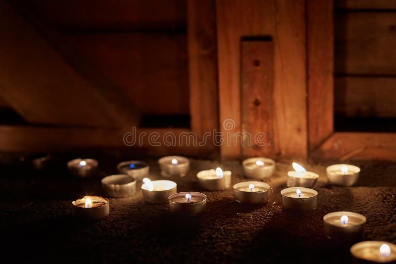 Candles at Night stock photo. Image of meditative, celebration - 92842256