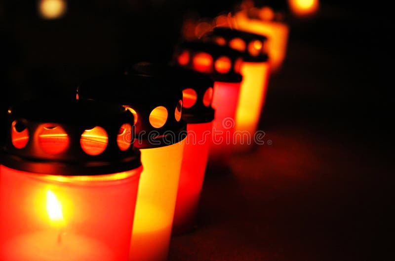 Candles on November stock photo. Image of evening, blaze - 93765620