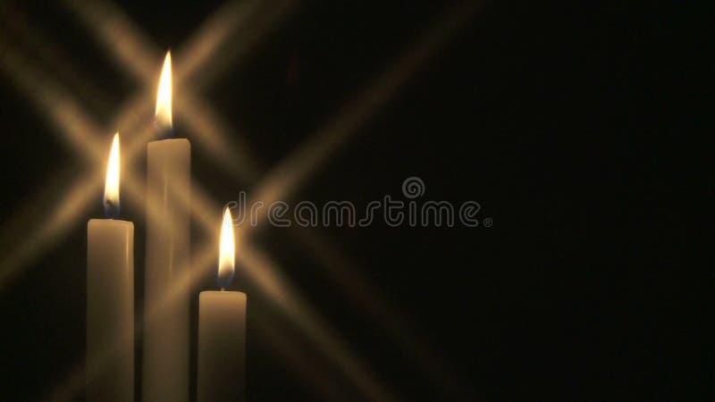 Candles with star effect stock video. Video of filter - 42156065
