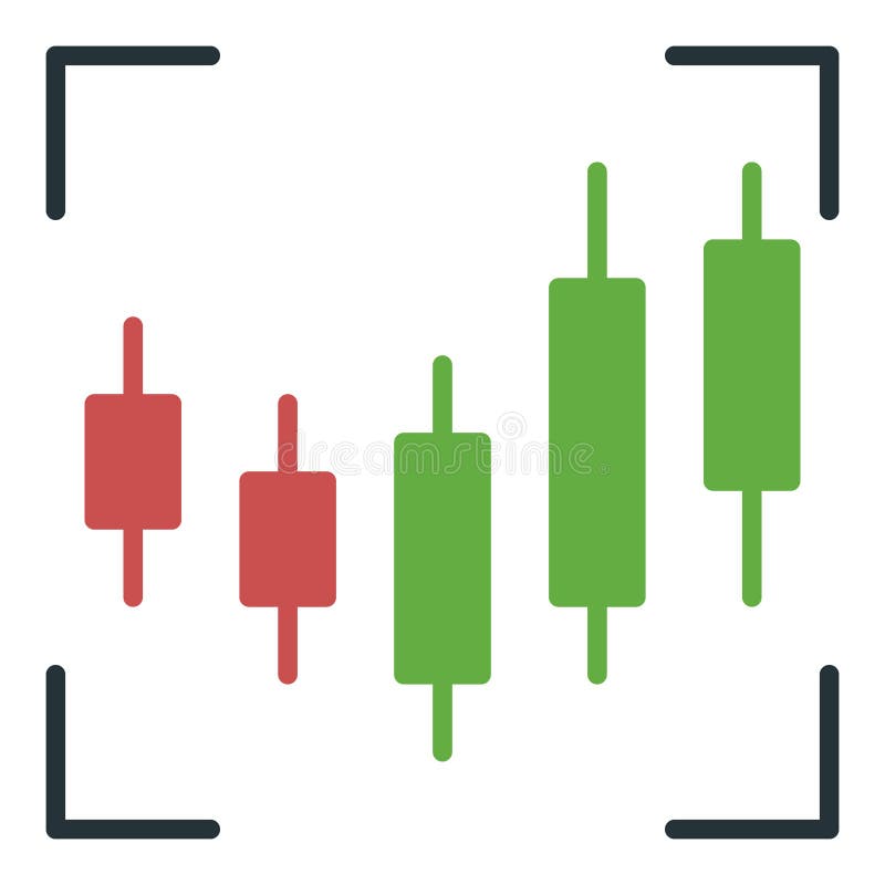 Candlestick Chart Analysis Vector Cryptocurrency Trading Icon or Symbol ...