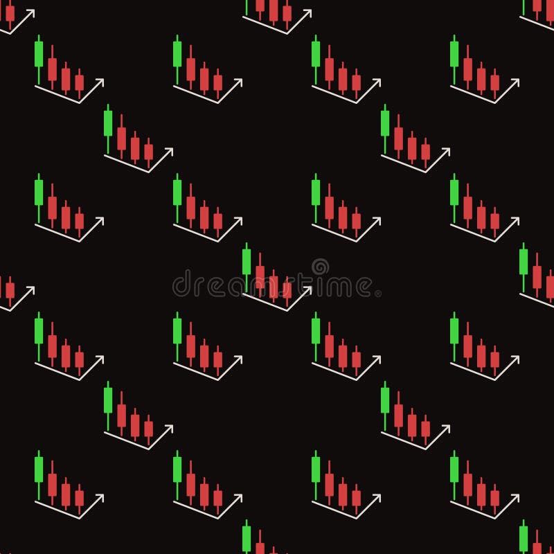 Candlestick Chart Element with Arrow Vector Margin Trading Colored ...