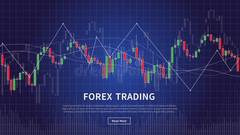 Candlestick Chart in Forex Trade Vector Illustration Stock Vector ...