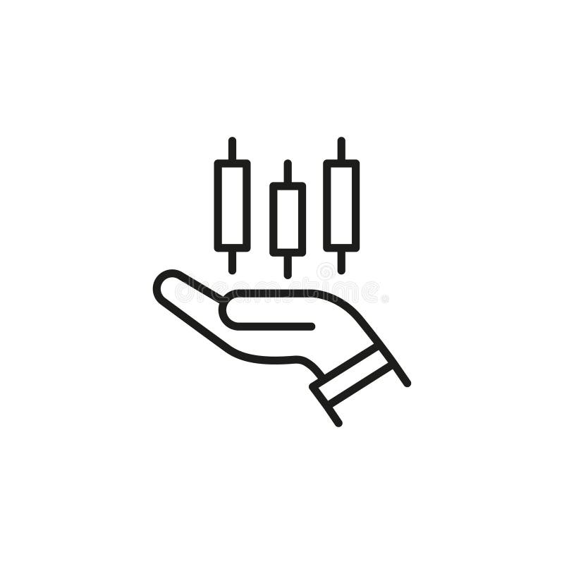 Candlestick chart icon stock vector. Illustration of planning - 327516818