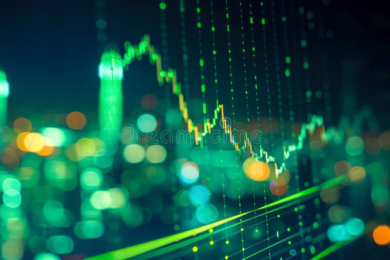 A Candlestick Chart of the Index Stock Image - Image of business ...