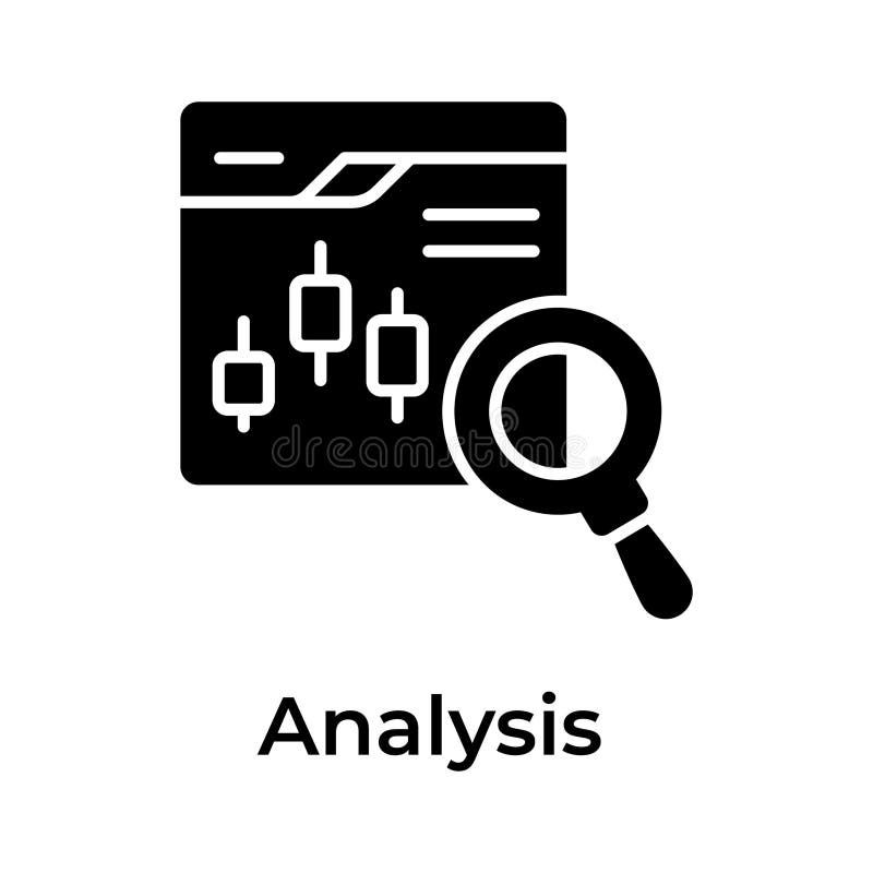 Candlestick Chart Inside Webpage with Magnifier Depicting Concept Icon ...