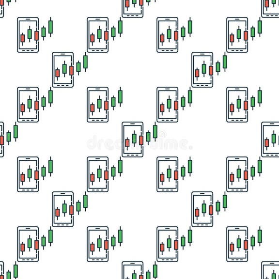Candlestick Chart Pattern Inside Smartphone Vector Stock Trading ...