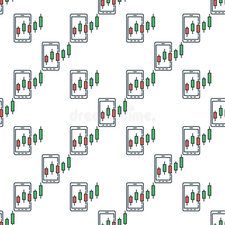 Candlestick Chart Pattern Inside Smartphone Vector Stock Trading ...