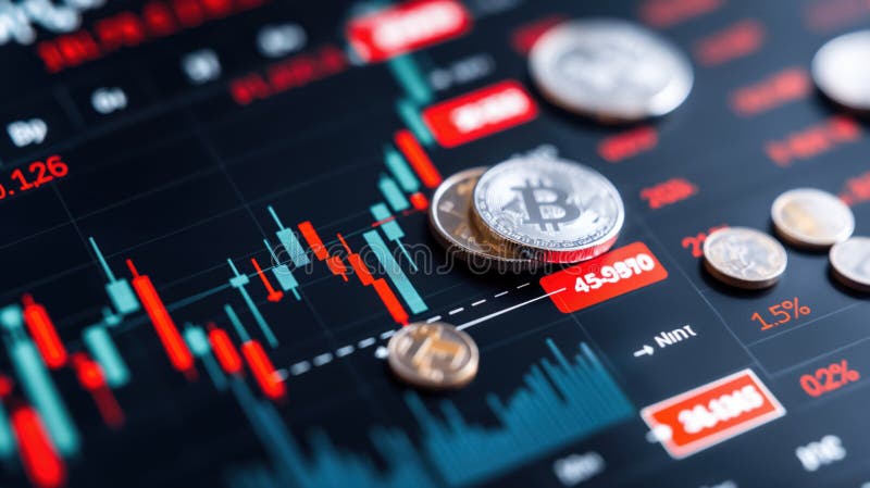 Candlestick Chart Shows the Volatility of Cryptocurrency Prices, while ...