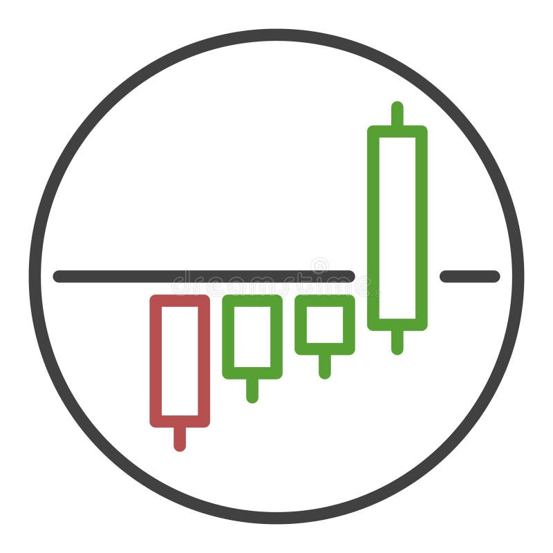 Candlestick Chart Trading Vector Round Icon or Symbol in Outline Style ...