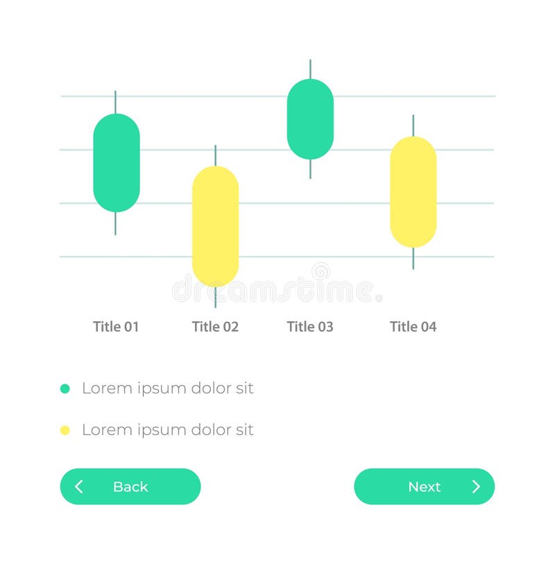 Candlestick Chart UI Element Template Stock Vector - Illustration of business, website: 262175167