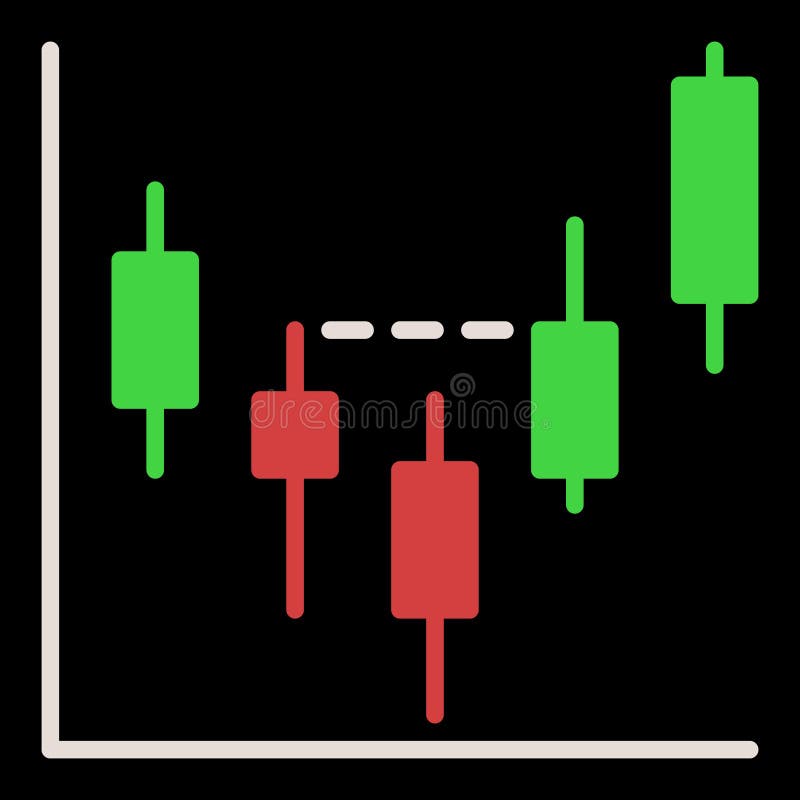 Candlestick Chart Vector Crypto Trading Colored Icon or Symbol Stock ...