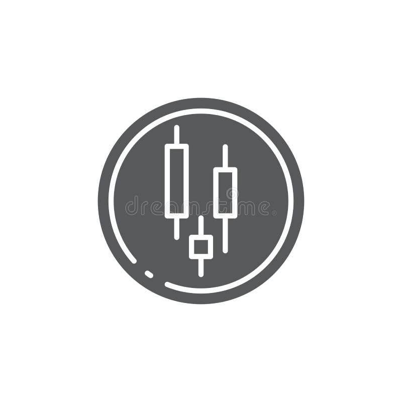 Candlestick Chart Vector Icon Symbol Trading Isolated on White ...