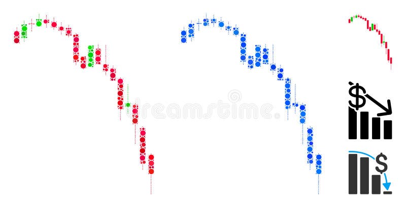 Candlestick Falling Acceleration Chart Mosaic Icon of Circle Dots Stock ... Candlestick Falling Acceleration Chart Mosaic Icon of Circle Dots Stock ...