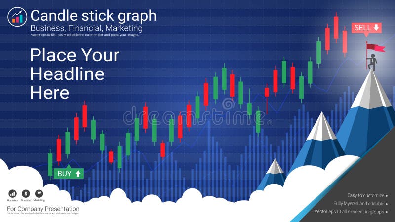 Candlestick and Financial Graph Charts, Infographic Presentations ...