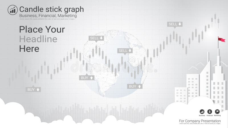 Candlestick and Financial Graph Charts, Infographic Presentations ...