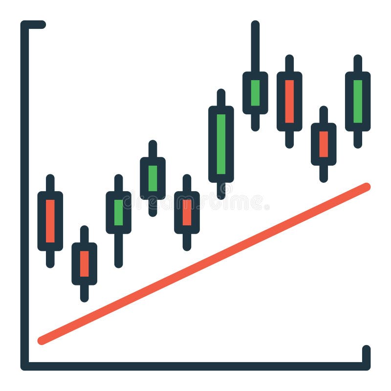 Candlestick Formation Vector Cryptocurrency Trading Colored Icon or ...