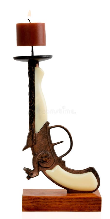 Candlestick Gun on a White Background Stock Image - Image of white ...