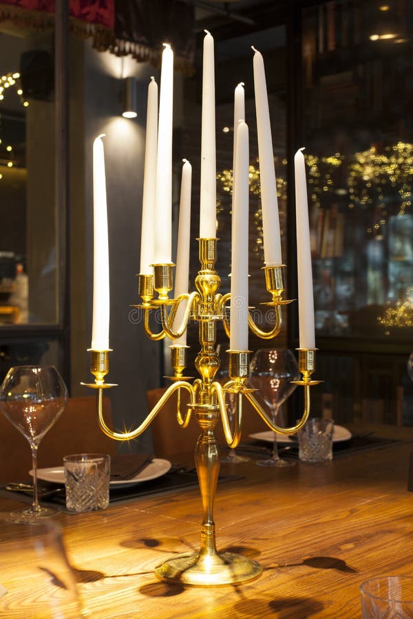 Candlestick stock image. Image of antique, five, flame - 84711949