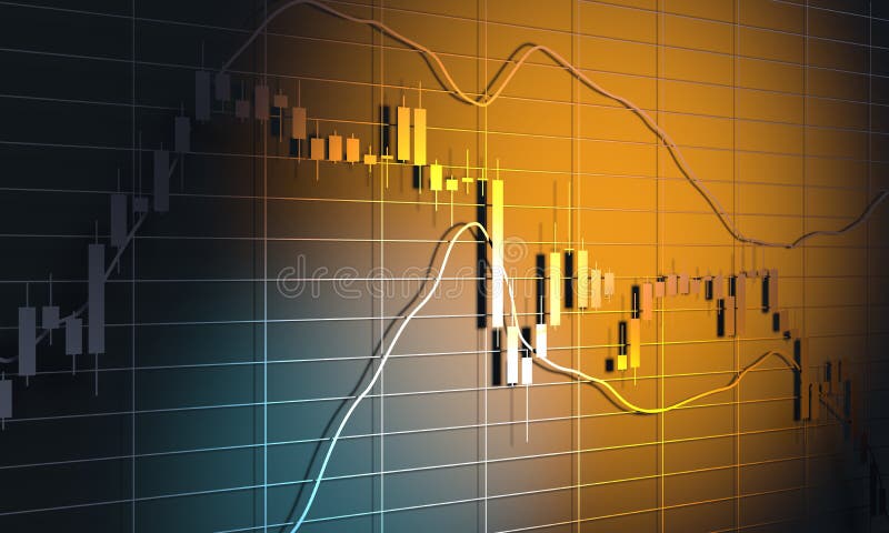Candlestick Stock Exchange Background Stock Illustration - Illustration ...