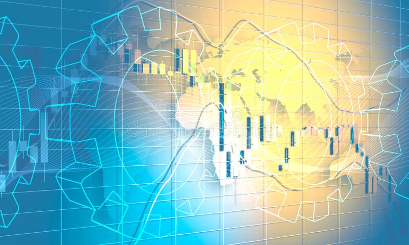 Candlestick Stock Exchange Background Stock Illustration - Illustration ...