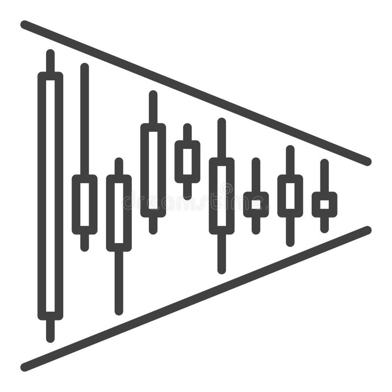 Candlestick Triangle Figure Vector Cryptocurrency Trading Linear Icon ...