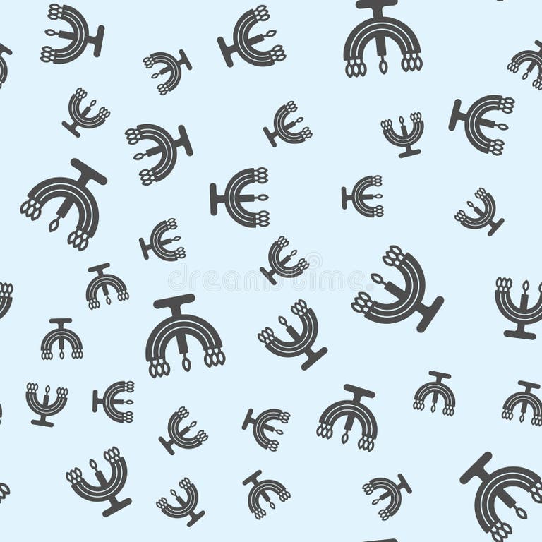 Candlestick Trident with Candles Solid Seamless Pattern, Merry ...