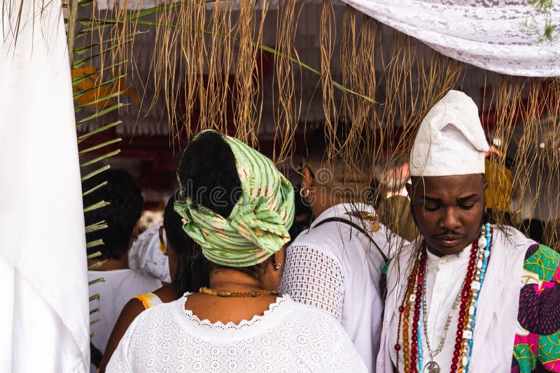 Candomble Members are Seen during a Religious Demonstration Editorial ...