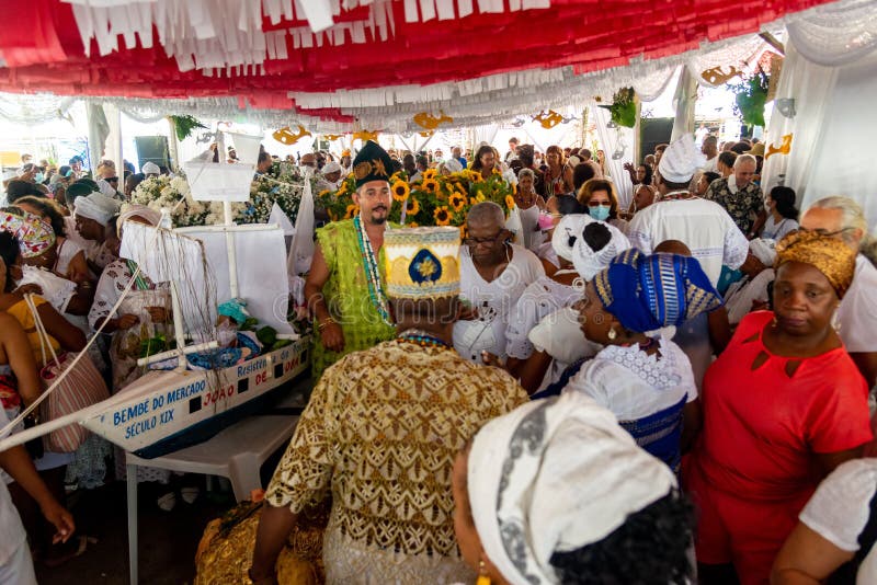 Candomble Members are Seen during a Religious Demonstration Editorial ...