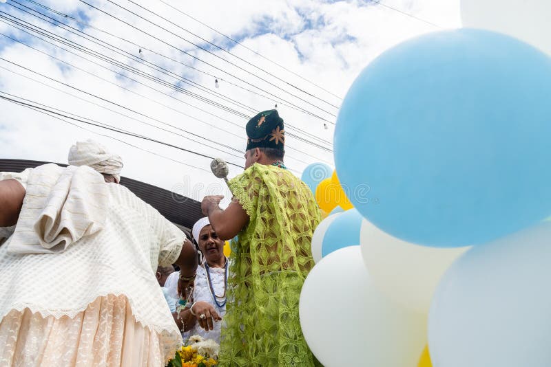 Candomble People are Seen during the Religious Celebrations of Bembe Do ...