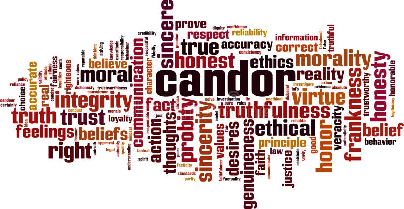 Candor word cloud stock vector. Illustration of concept - 203708681
