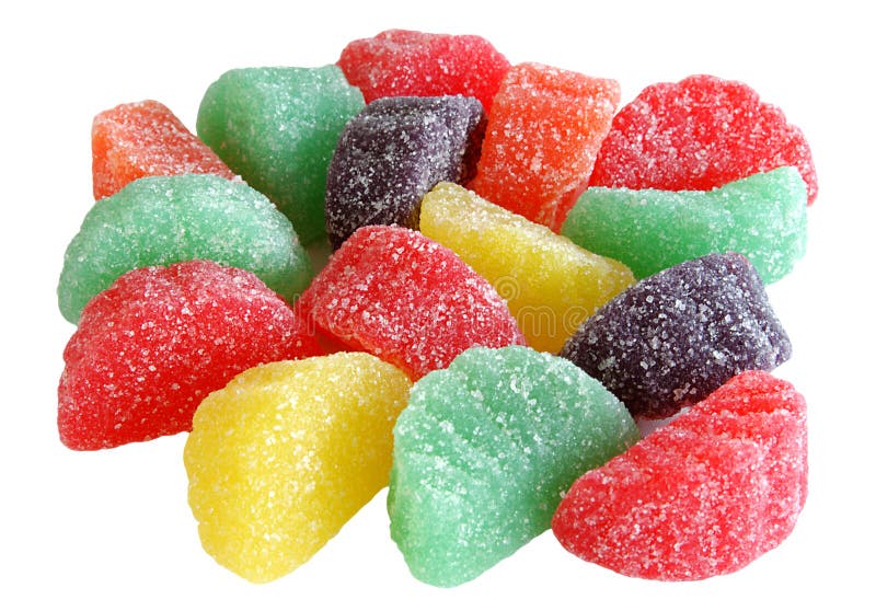 Colorful Gum Drops Candy on White Stock Photo - Image of food ...