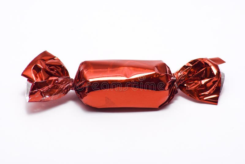 Single red candy isolated stock photo. Image of tasty - 12512626
