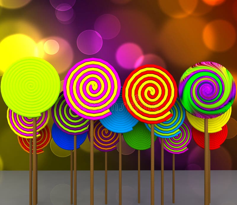 Candy - 3D stock illustration. Illustration of easter - 26772752