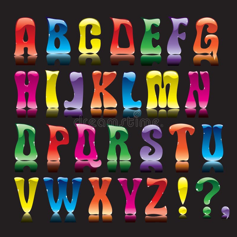 Bubble Gum Font Design. Sweet ABC Letters and Numbers Stock Vector ...