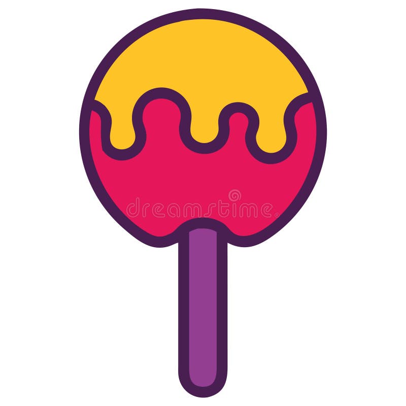 Candy apple carnival icon stock illustration. Illustration of show ...