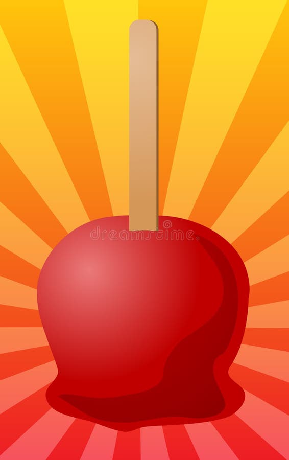 Candy apple illustration stock vector. Illustration of sugared - 6485862