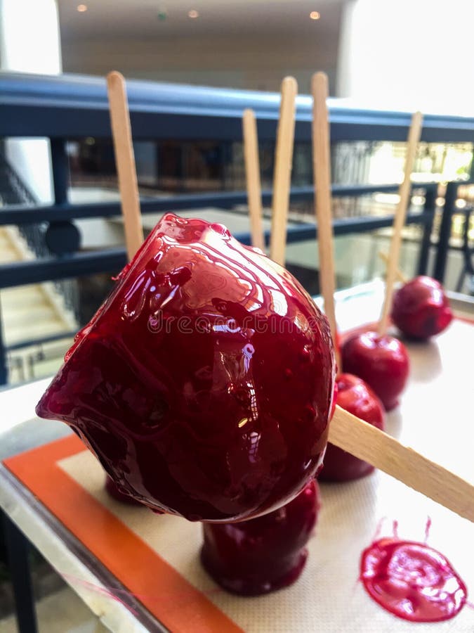 Candy apples stock photo. Image of food, carnival, concession - 128247238