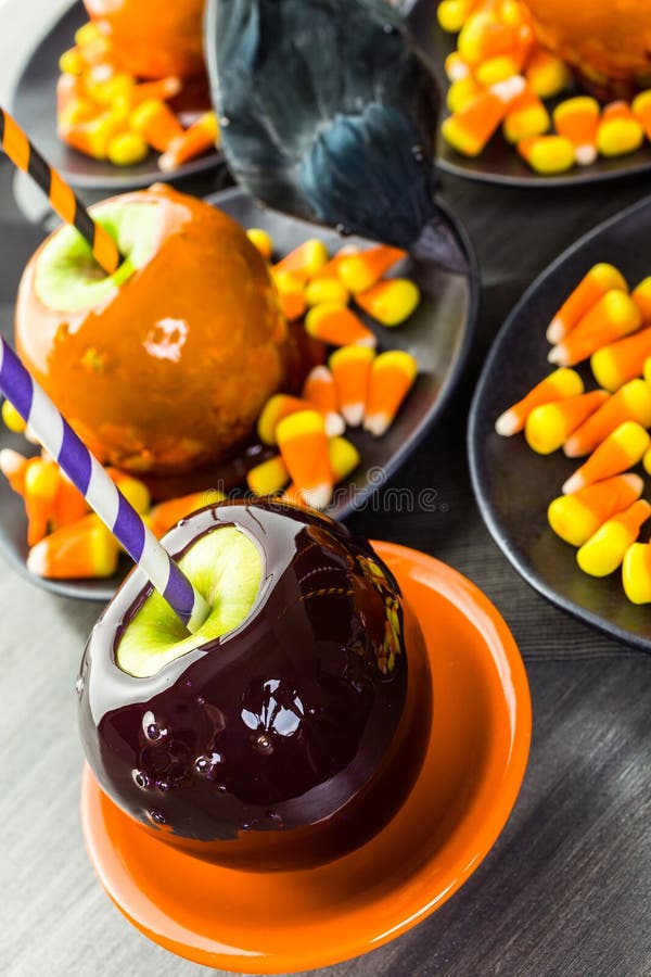 Candy apples stock photo. Image of dipped, orange, harvest - 60570724